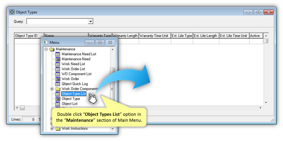 ProdMaster | How to review Object Types list